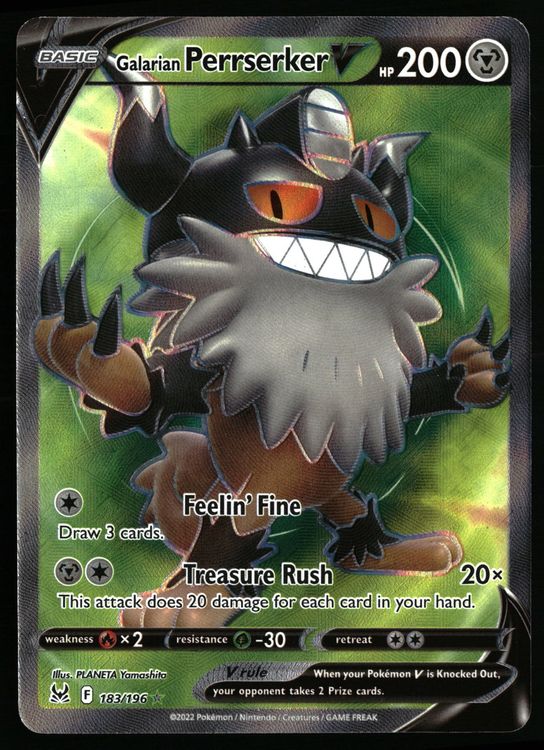 Galarian Perrserker V #183 Pokemon Lost Origin (Gebraucht) in ...