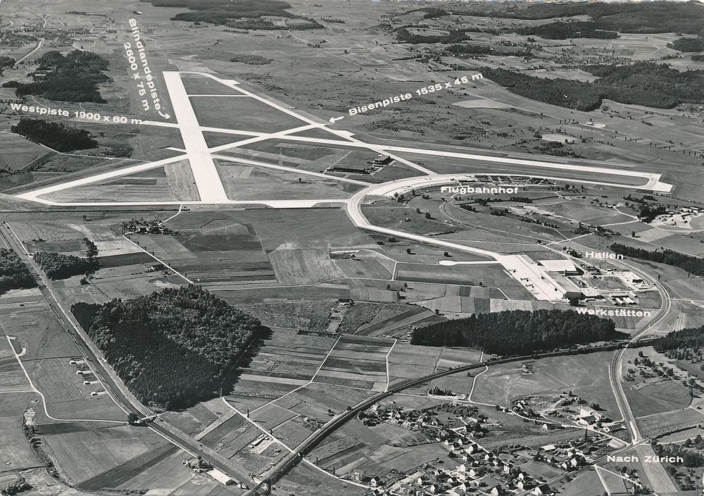 Flugaufnahme Flughafen Kloten gel. 1953 | Kaufen auf Ricardo Flugaufnahme Flughafen Kloten gel. 1953 | Kaufen auf Ricardo