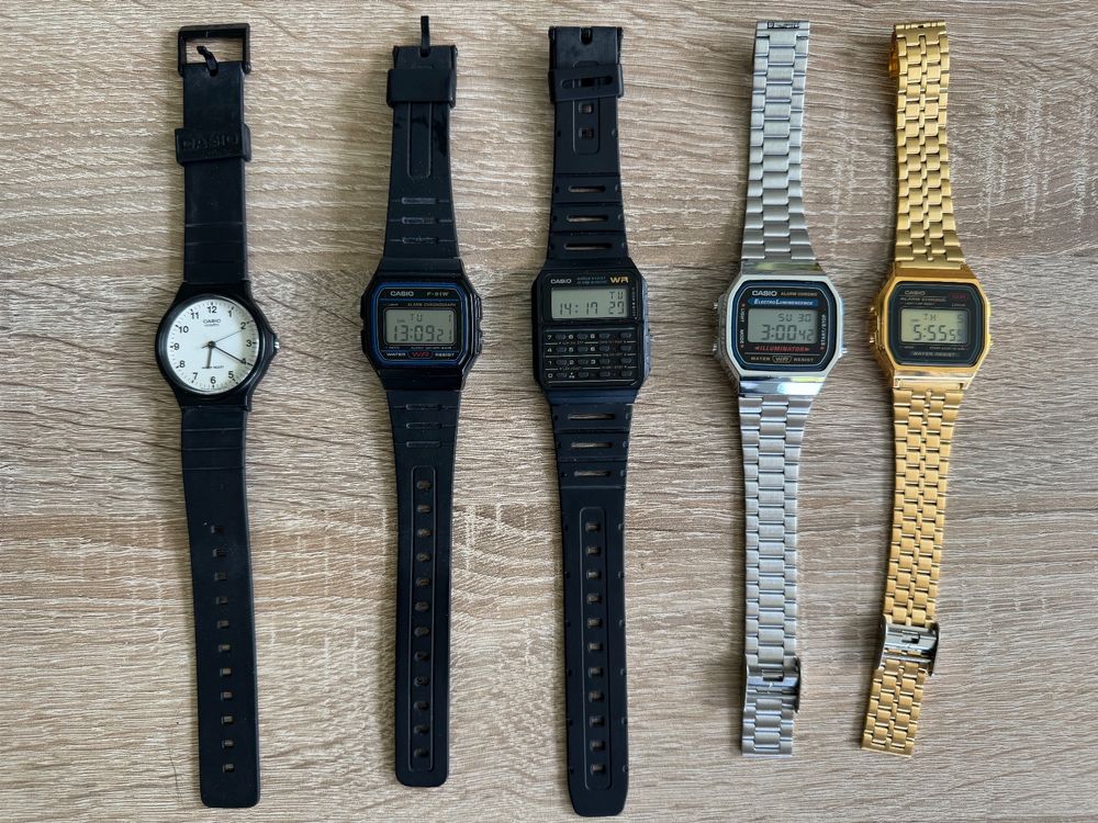 Casio Uhren Classic F-91W A168WA A159 silber gold original | Kaufen auf ...