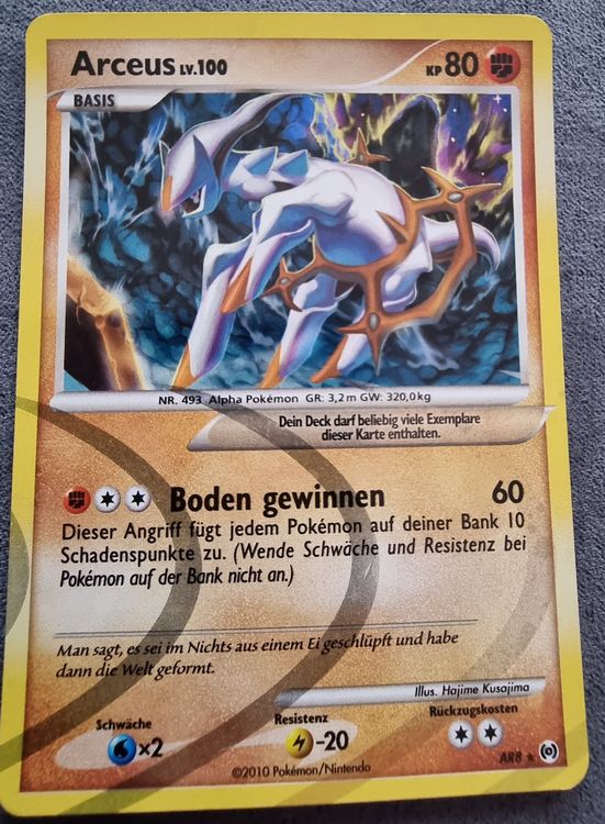 Pokémon Arceus 2010 Holo AR8 DE (Neu (gemäss Beschreibung)) in Roggwil ...