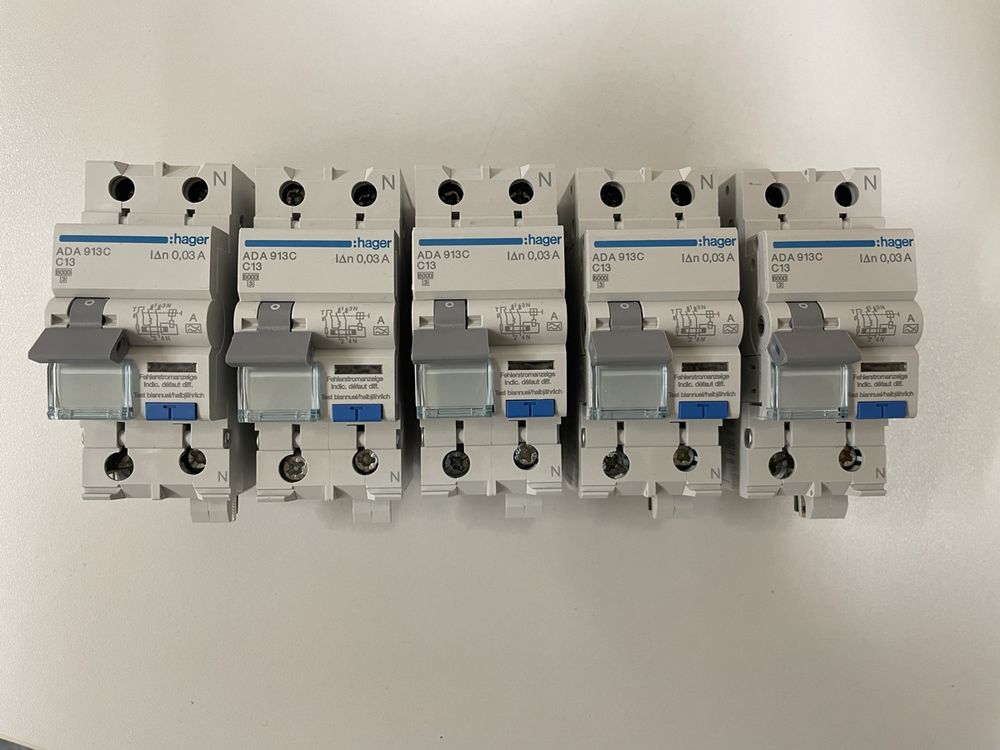 5Stk. Set Hager FI/LS 13A C 30mA ab 1.- (Gebraucht) in Brügg BE für CHF ...