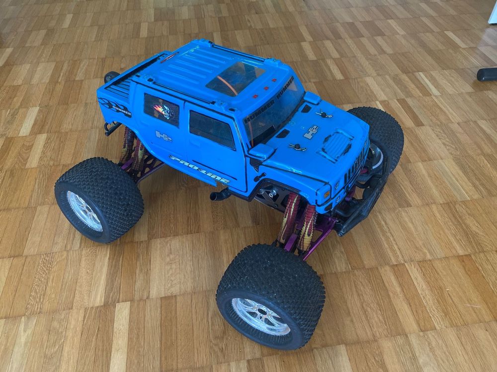 HPI Savage X mit vielen Tuning-Teilen umd Hummer Body (Gebraucht) in ...