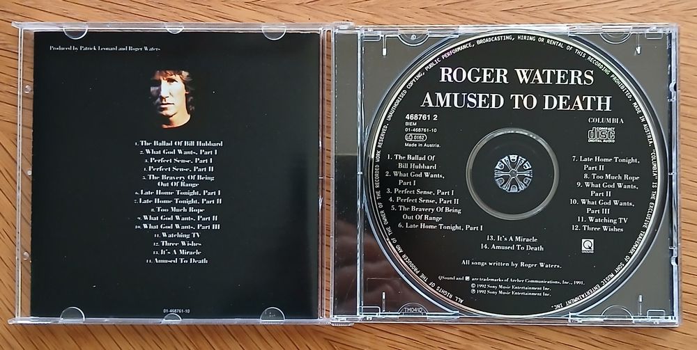 Pink Floyd Roger Waters – Amused To Death (CD) Topzustand!!! (Neu ...