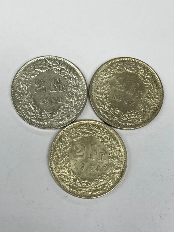 3 stk. 2.- silber (201) (Gebraucht) in Bonstetten für CHF 16 – mit Lieferung auf Ricardo kaufen