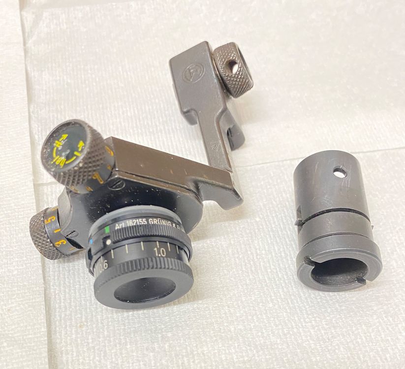 Diopter m. Irisblende und Korntunnel zu CH-Armee Karabiner | Kaufen auf ...