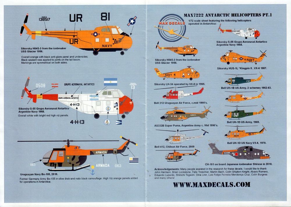 1/72 Antarctic Helicopters Decal | Kaufen auf Ricardo