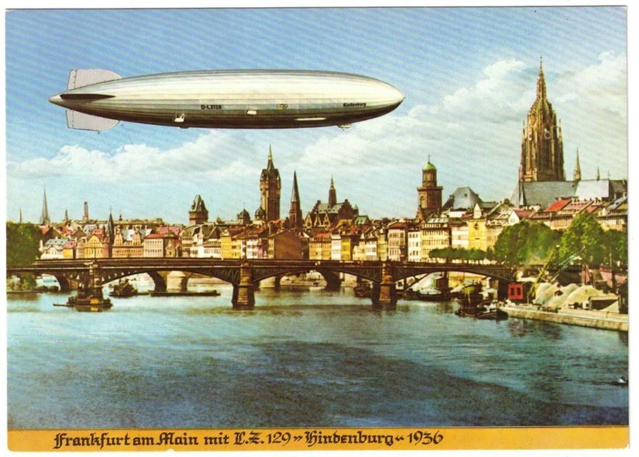 Luftschiff LZ-129 Hindenburg über Frankfurt am Main, ungl. | Kaufen auf ...