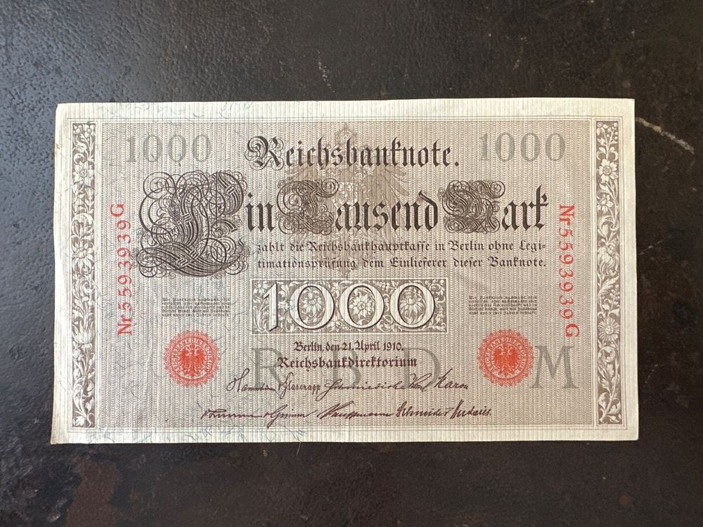 Banknote 1000 Mark | Kaufen auf Ricardo