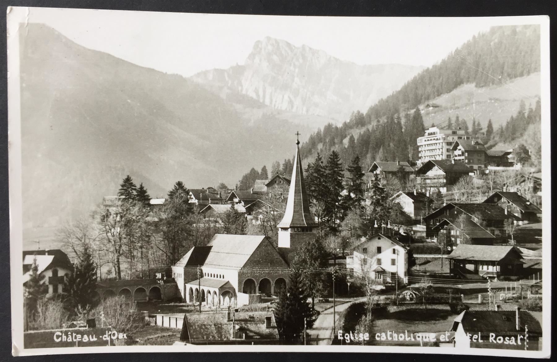 CHÂTEAU-D'OEX Eglise catholique et Hôtel Rosat (Gebraucht) in Jona für ...