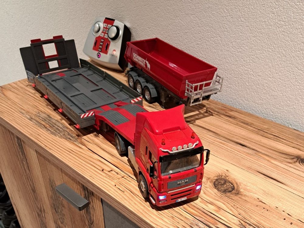 Siku Control MAN Lkw mit Tieflader, Kipper und viel Zubehör | Kaufen auf Ricardo