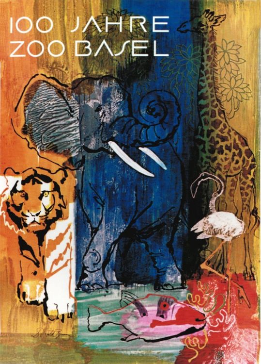Original Poster, 100 Jahre Basler Zooli (Neu (gemäss Beschreibung)) in ...