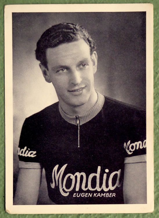 orig. EUGEN KAMBER Team MONDIA Velo Autogrammkarte um 1952 (Gebraucht ...
