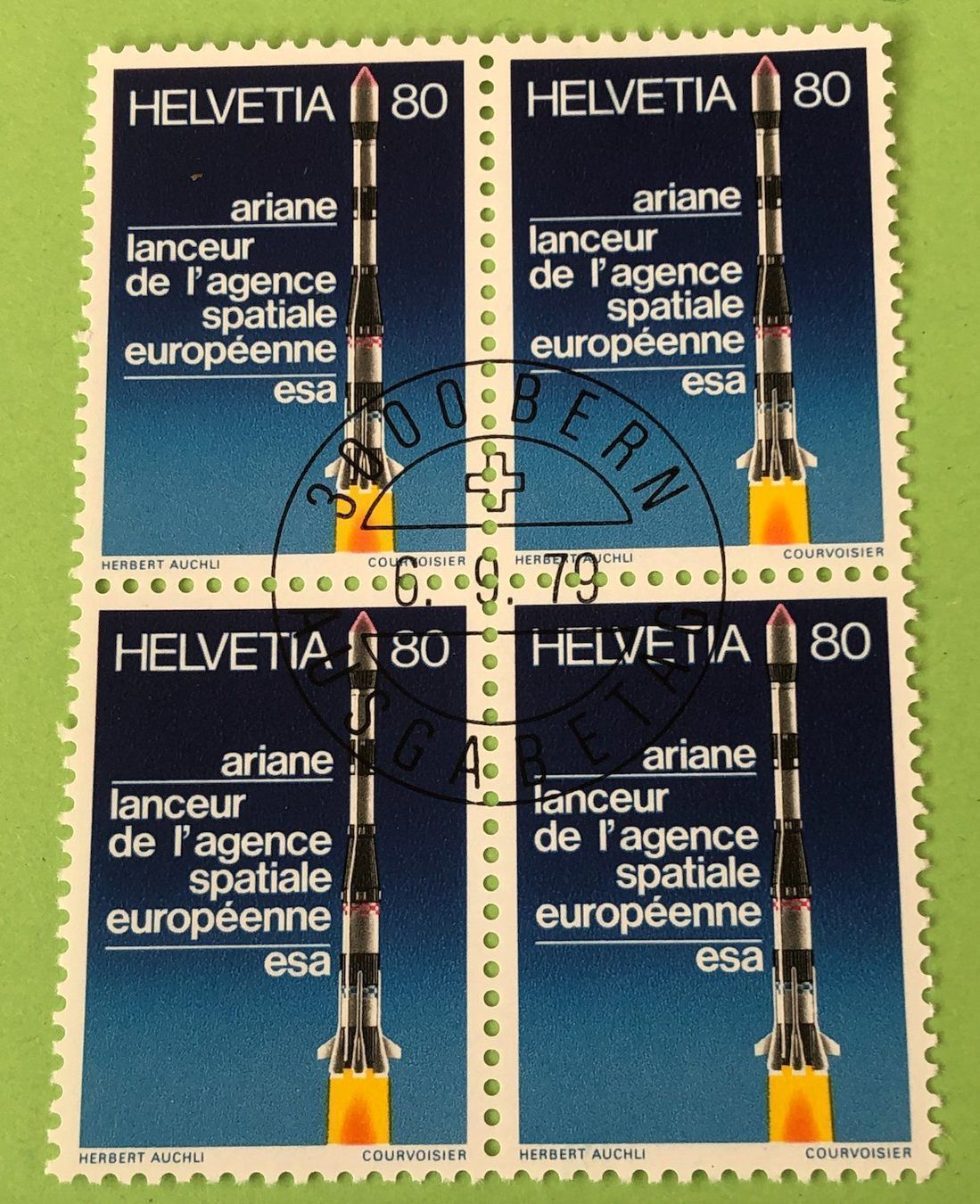 4 er Block Nr.635 mit Stempel Bern (Gebraucht) in Aarau für CHF 0.4 ...