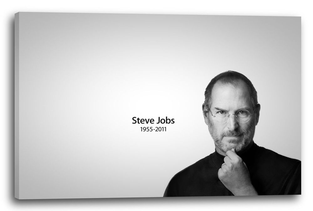 Leinwand 120x80cm Steve Jobs Leinwandbild Wandbild Bild RIP (Neu und ...