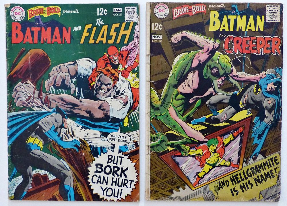 BATMAN IN BRAVE BOLD #80-81 🔑 KEY FLASH AND CREEPER DC 1968 (Gebraucht ...