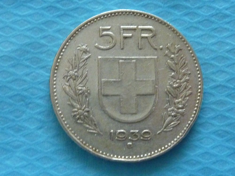 Silber 5 Franken 1939 . | Kaufen auf Ricardo