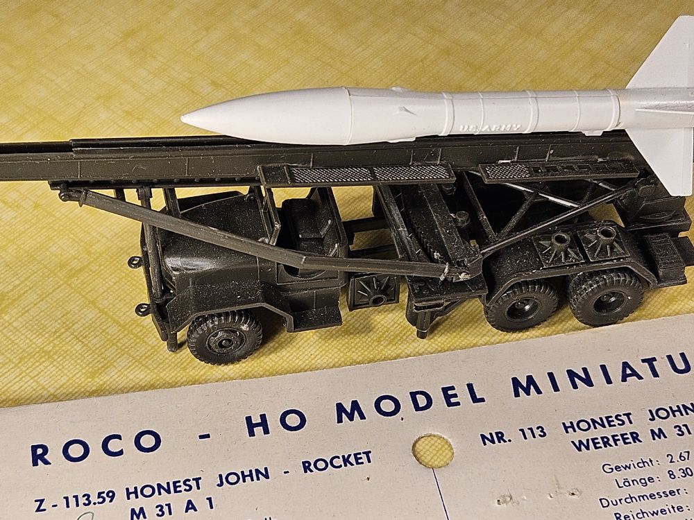 Roco HO Model Miniatures. Minitanks. Vintage . Honest John (Gebraucht ...