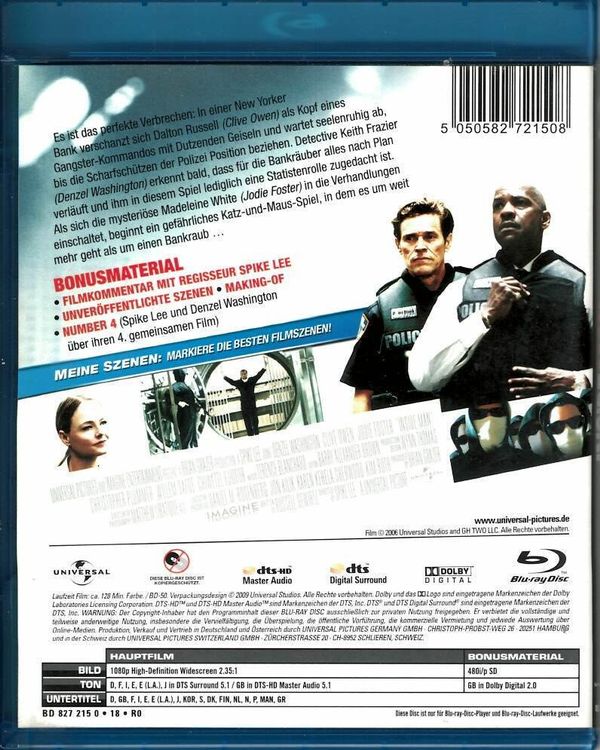 Inside man - Jodie Foster - BLURAY | Kaufen auf Ricardo