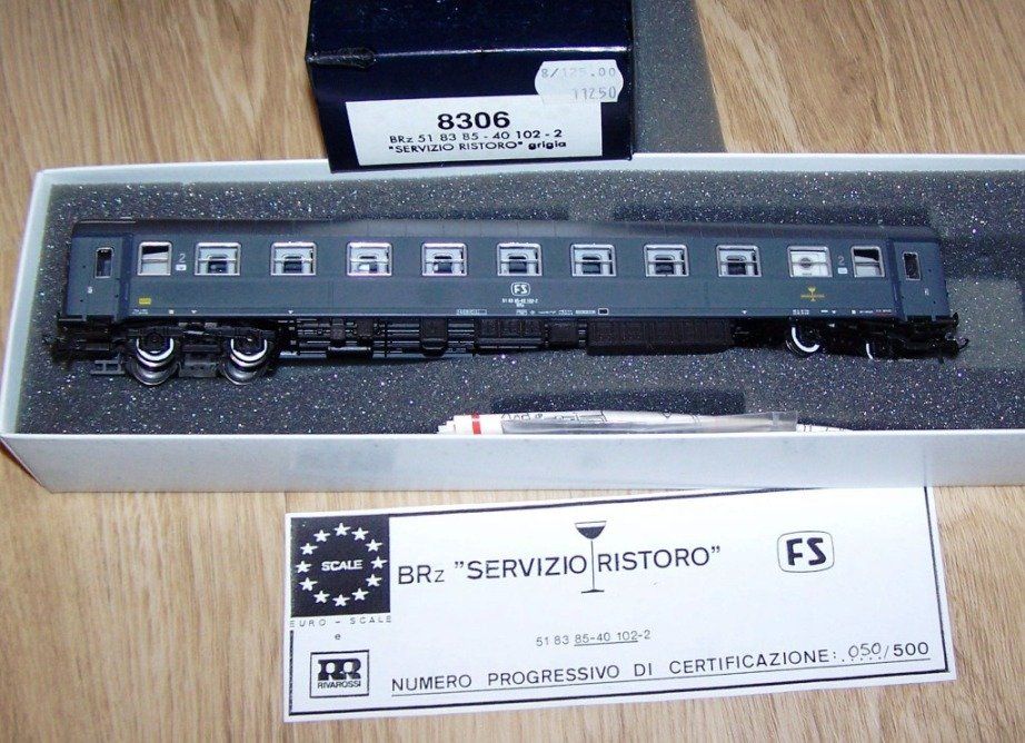 Euro-Scale H0: FS PW BRz mit Servizio Ristoro, Sondermodell (Neu und ...