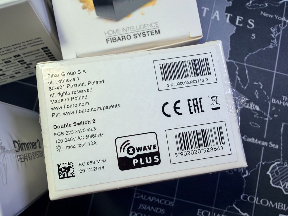 2 x Fibaro Double Switch 2 + 2 x Fibaro Dimmer 2 Z-Wave Plus (Neu und ...