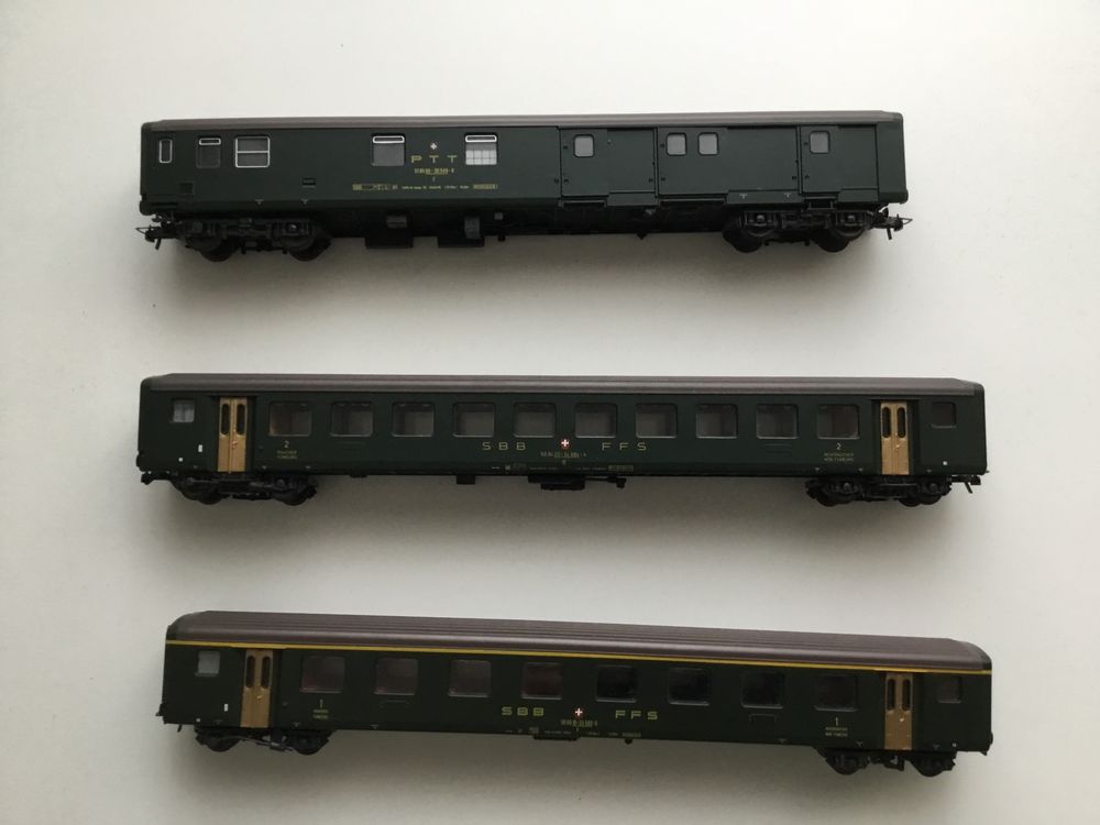 Roco HO SBB 4238 2.Kl., 4239 1.K.l.Persw. 4241S PTT/Gepäck (Gebraucht ...