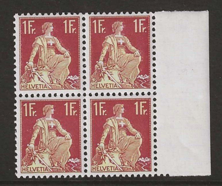 1933 : Helvetia Nr. 115z im VB postfrisch ** KP 280.-- | Kaufen auf Ricardo