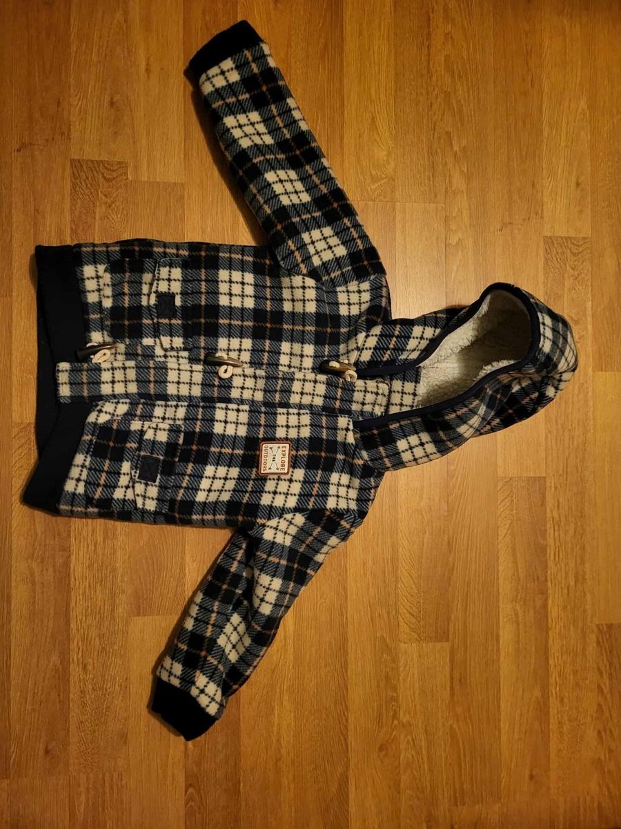 Winter Jacke, gefüttert, Gr. 92, kariert, Top Zustand (Gebraucht) in ...