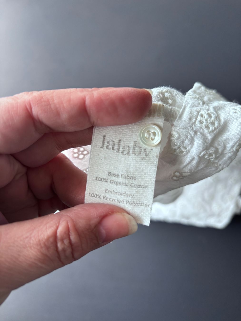 Lalaby Weißes Besticktes Oberteil, 18M, 100 % Bio-Baumwoll (Gebraucht ...