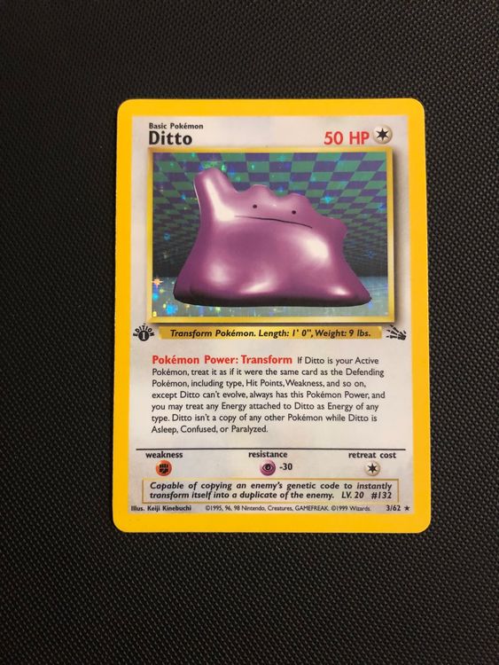 1999 Fossil Ditto Holo 3/62 1st edition Ab 1 (Gebraucht) in Paradiso ...