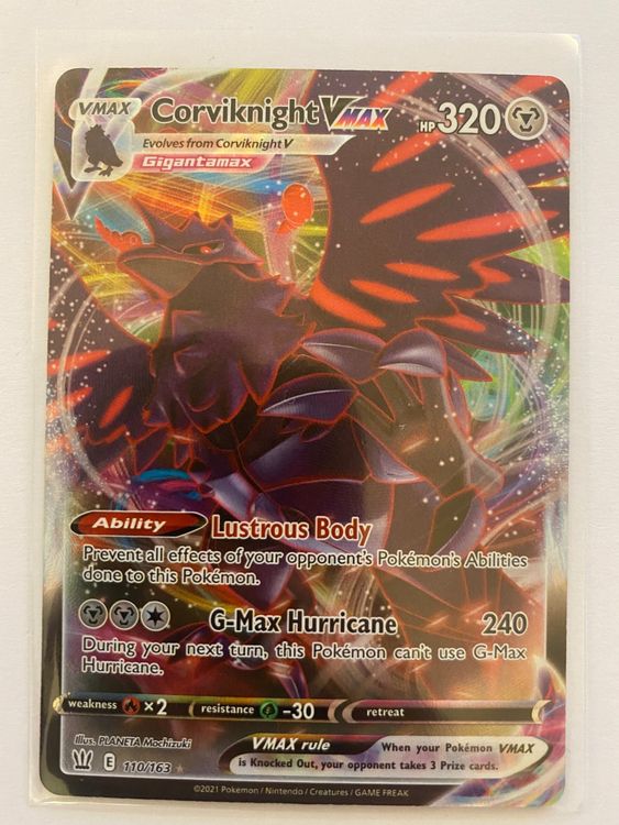 Pokemon Corviknight VMax 110/163 Battle Styles EN (Neu (gemäss ...