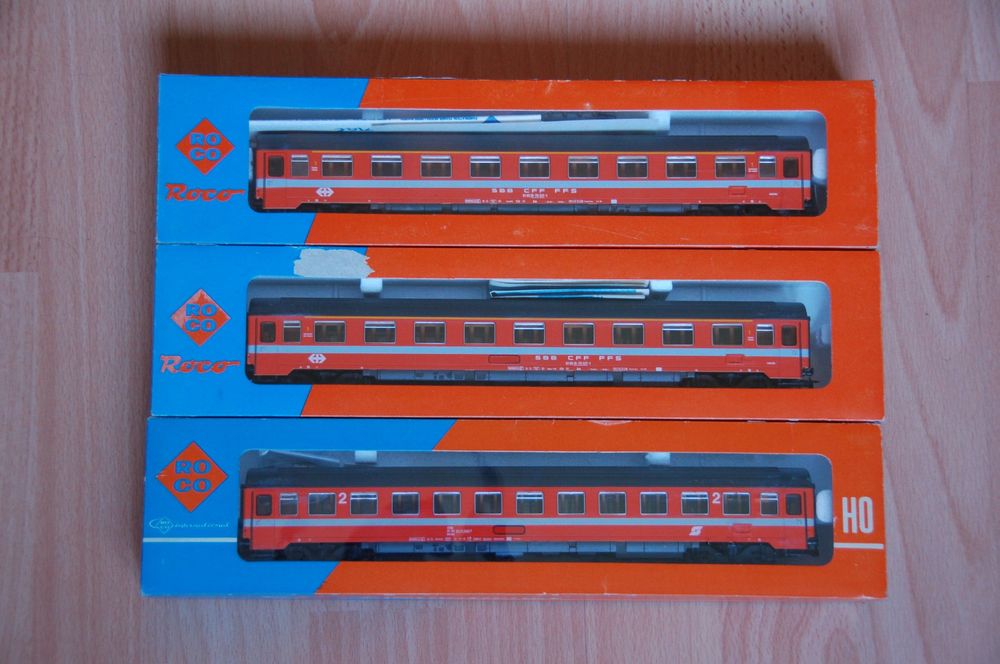3x SBB/ÖBB Eurofima Wagen in oranger C1-Lackierung (Gebraucht) in ...