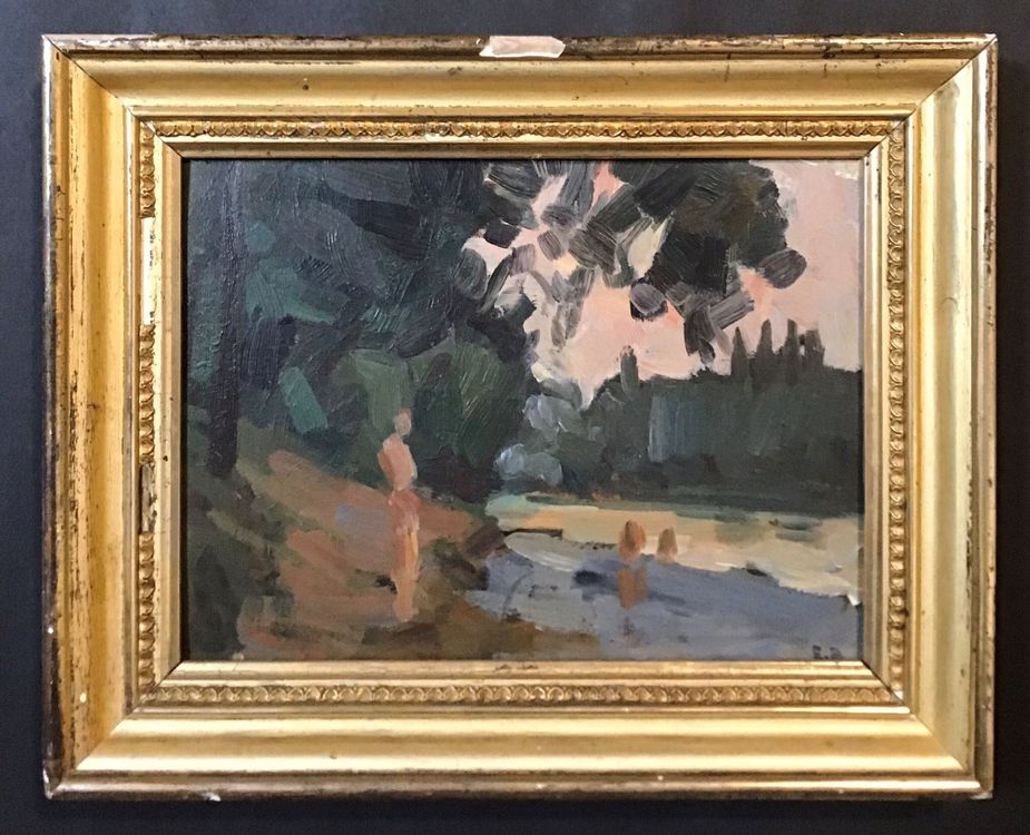 Ernst BÜCHNER Orig öl Gemälde auf Platte | Kaufen auf Ricardo