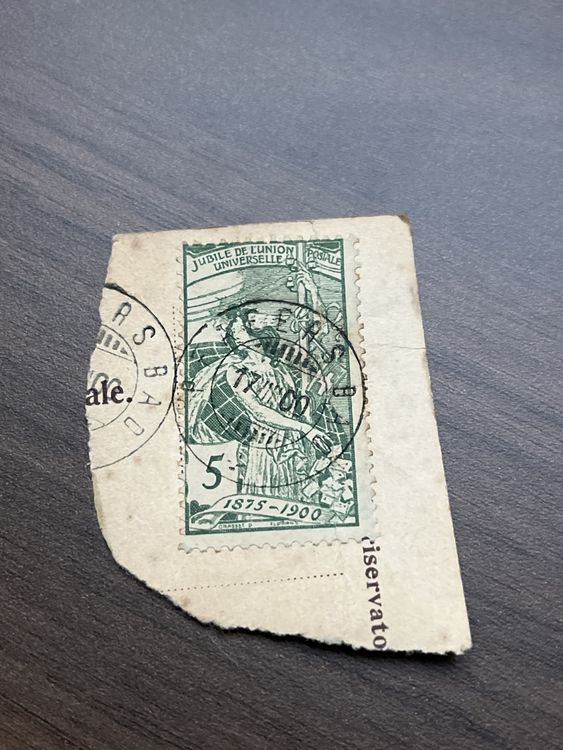 UPU 1900 auf Briefausschnitt mit Vollstempel | Kaufen auf Ricardo