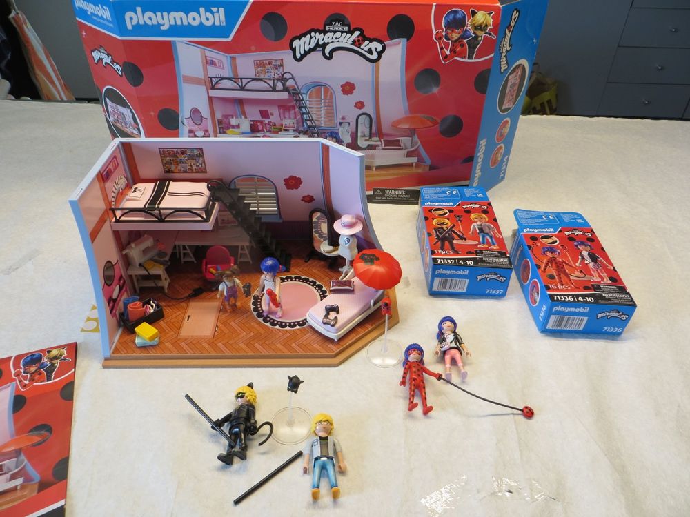 Playmobil 71334/71336/71337 Miraculous Lady Bug Neuwertig (Gebraucht ...