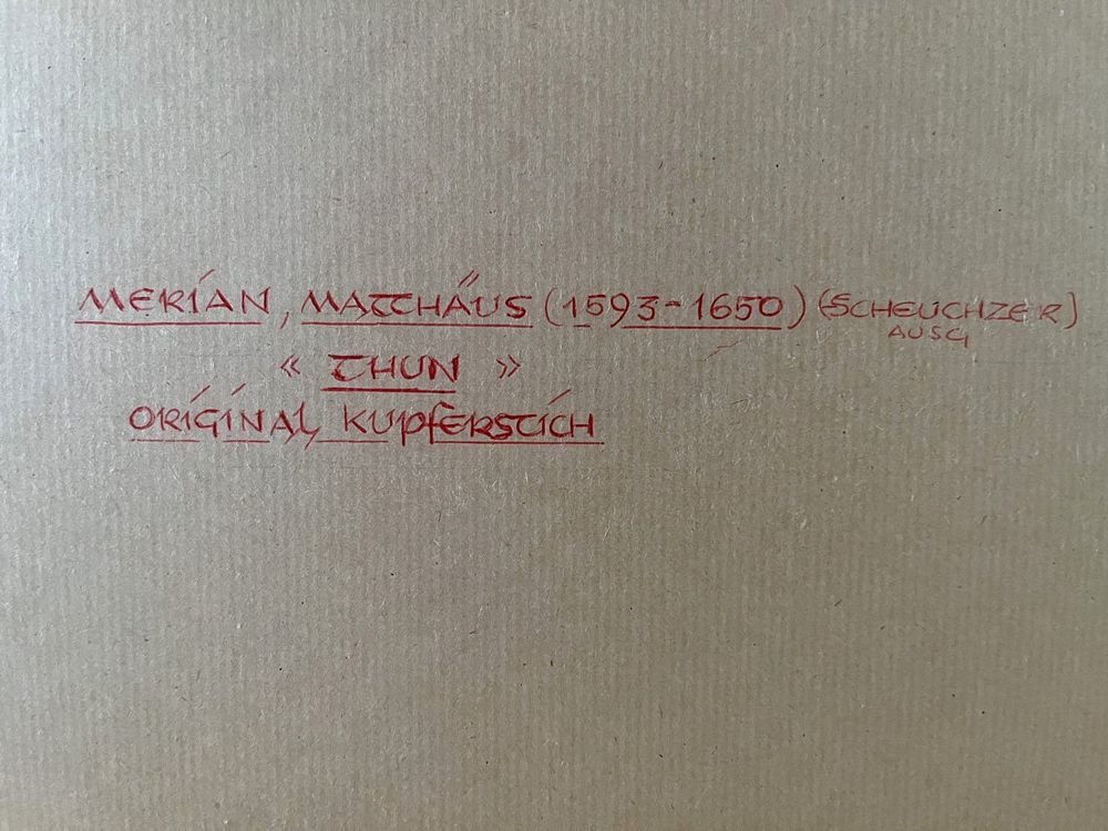 Original Kupferstich Thun - Merian Matthäus (1593 - 1650) (Gebraucht) in Seftigen für CHF 120 ...