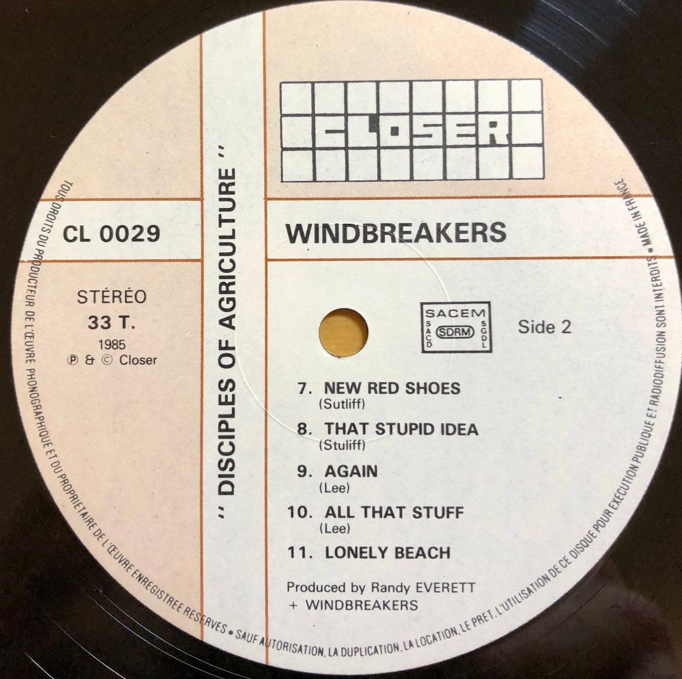Windbreakers - The Disciples Of... // LP: VG++; Sleeve: VG+ (Gebraucht ...