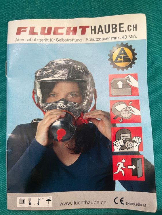 Dräger Brand-Fluchthaube Rettungshaube mit Filter (Neu (gemäss ...