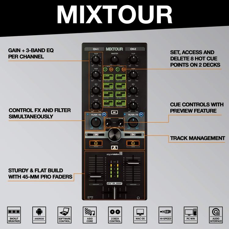 Reloop Mixtour DJ controller (Gebraucht) in Kriessern für CHF 145 – mit Lieferung auf Ricardo kaufen
