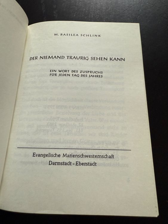 M. Basilea Schlink: Der Niemand traurig sehen kann. (Gebraucht) in ...