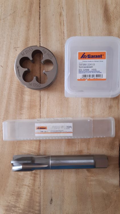 Gewindebohrer und Schneideisen MF 22 x 1,5 von Garant | Kaufen auf Ricardo