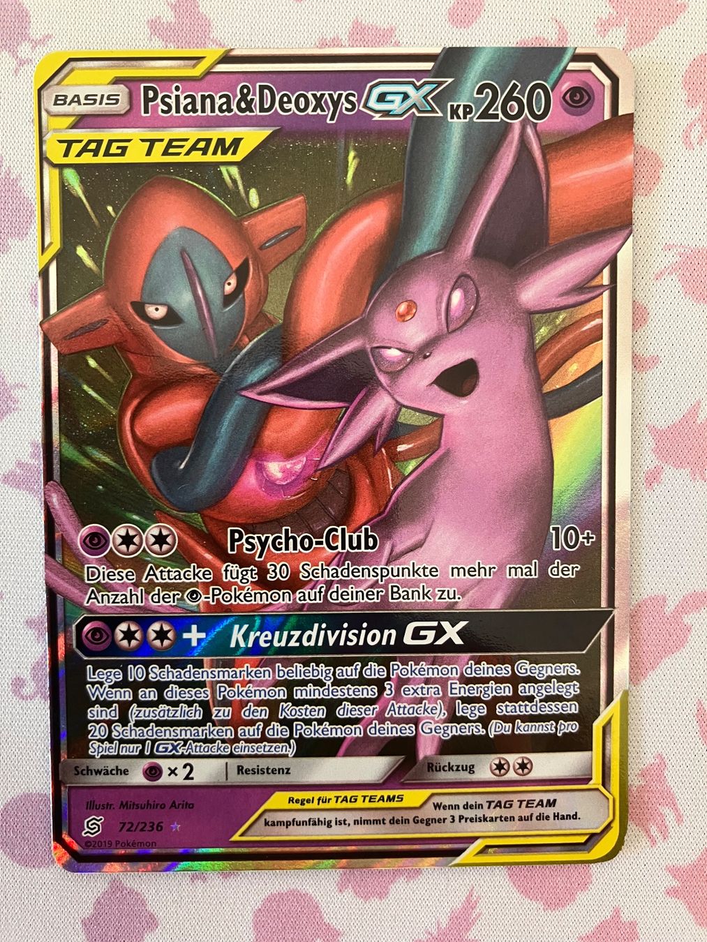 Pokemon psiana & deoxys GX 72/236 tag team (Gebraucht) in Châtel-St ...