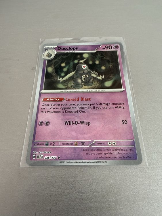 Pokemon Prismatic Evolutions Dusclops Pokeball 🇬🇧 (Neu (gemäss ...