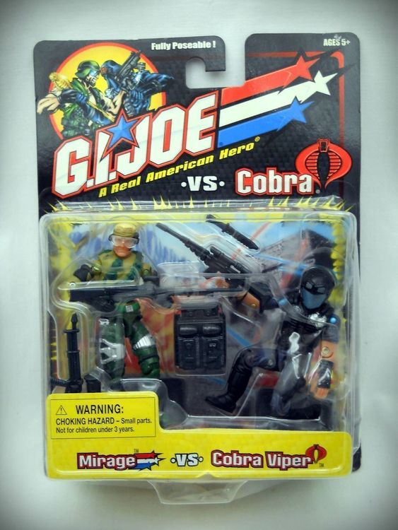 GI JOE MIRAGE VS. COBRA VIPER BLACK BY HASBRO 2002 USA (Neu und ...