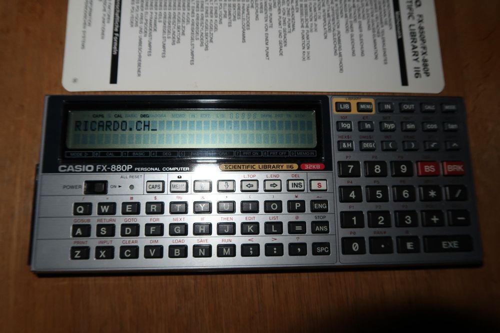 MEGA RARITÄT: Pocket Computer CASIO FX-880P; Top Zustand! (Gebraucht ...