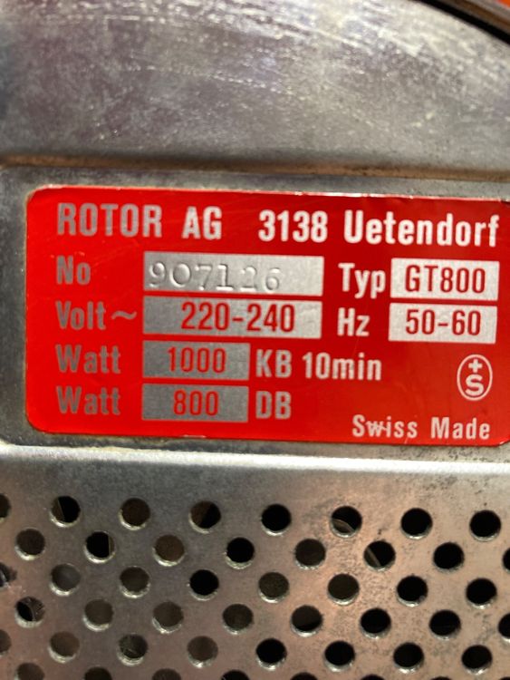 Rotor GT800 (Gebraucht) in Burgistein Station für CHF 350 – nur ...