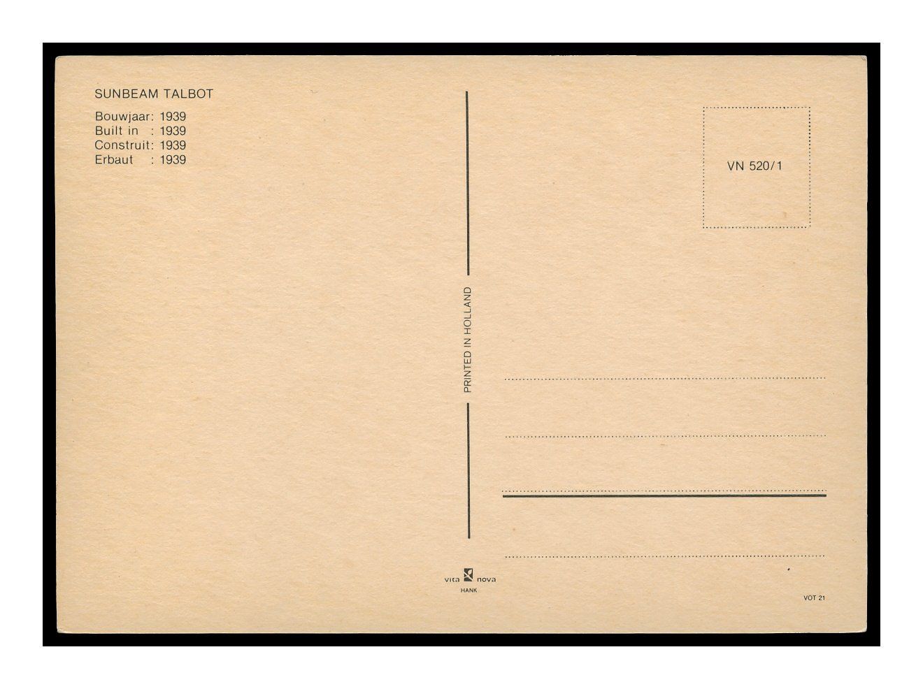 SUNBEAM TALBOT "Construit en - 1939" (D'occasion) à Onex pour CHF 3 ...