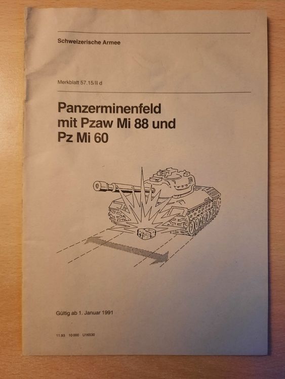 Panzerminenfeld mit Pzaw Mi 88 und Pz Mi 60 (Gebraucht) in Ruswil für ...
