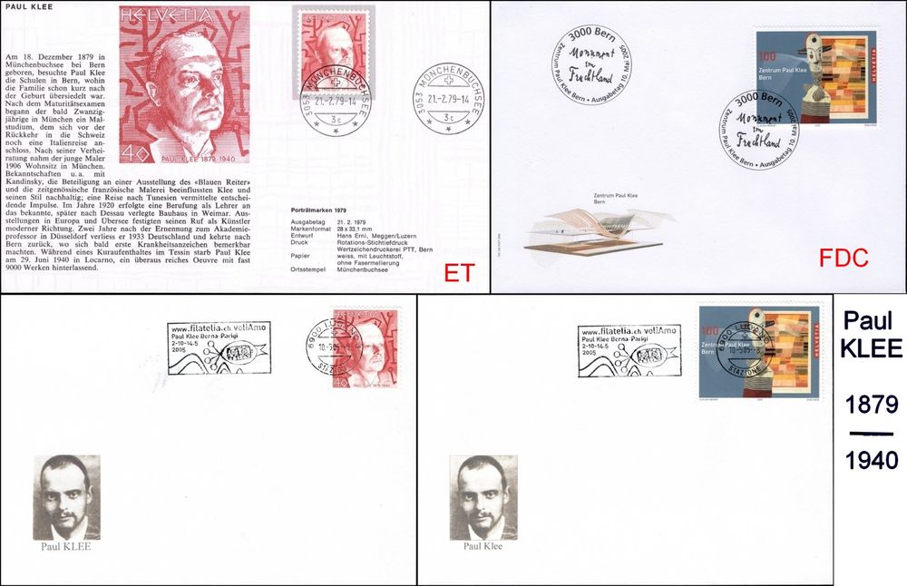 Paul KLEE 3 Briefe illust. (1 FDC) + 1 KARTE ʘ ET | Kaufen auf Ricardo