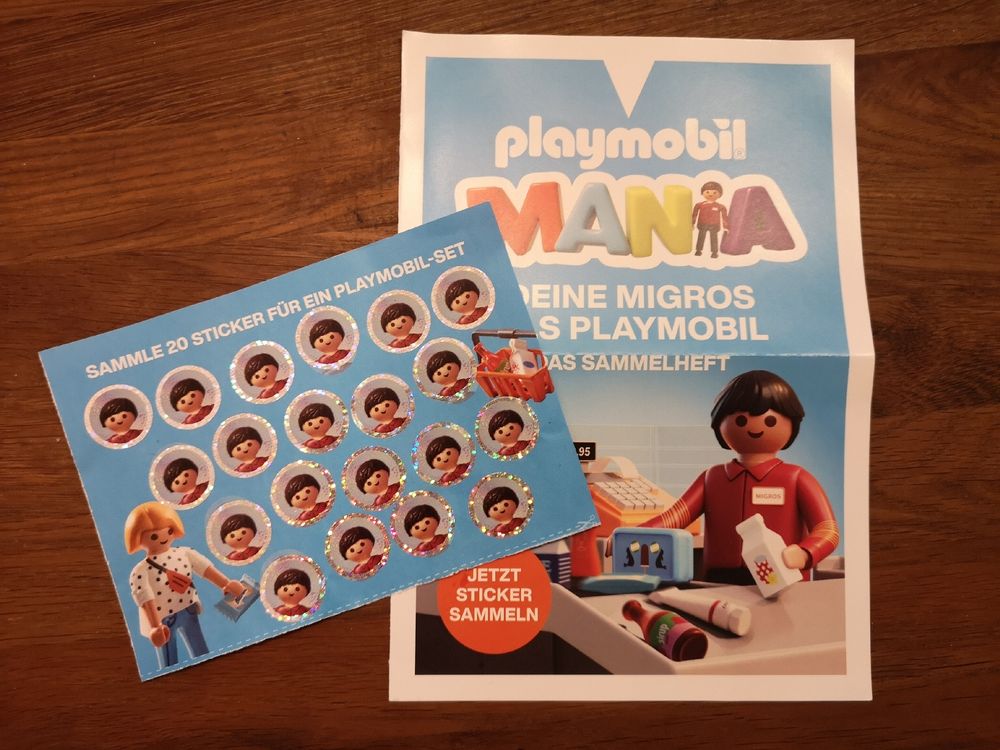 Volle Playmobil Mania Stickerkarte Migros | Kaufen auf Ricardo