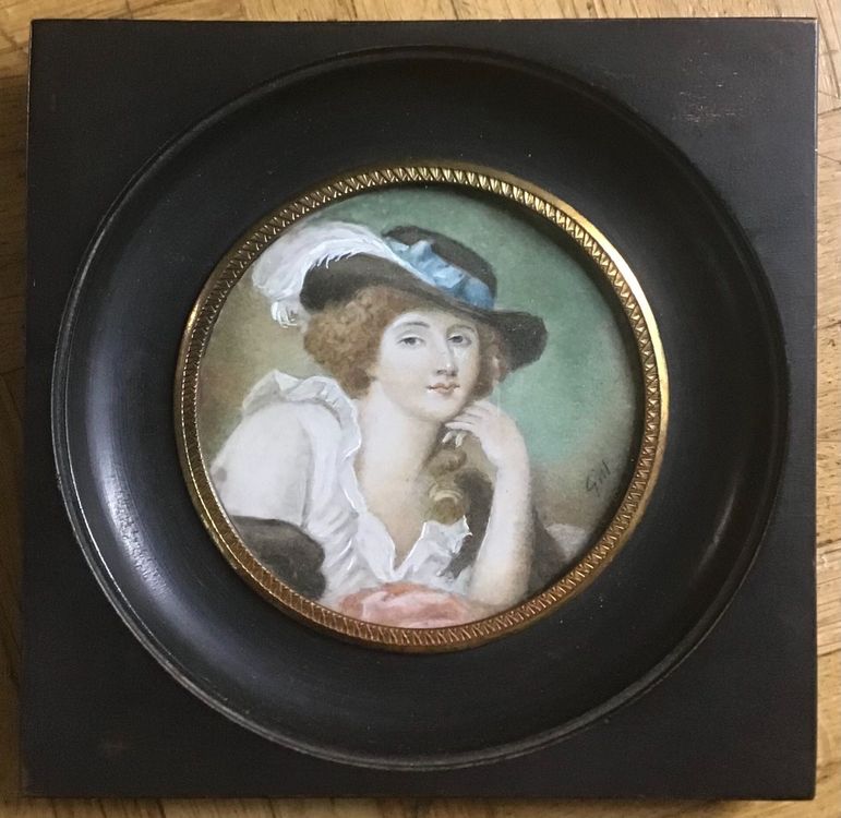 Antike Miniature Gemälde Unleserlich Sig | Kaufen auf Ricardo